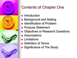 How to create Chapter One of Your Thesis 1.ppt