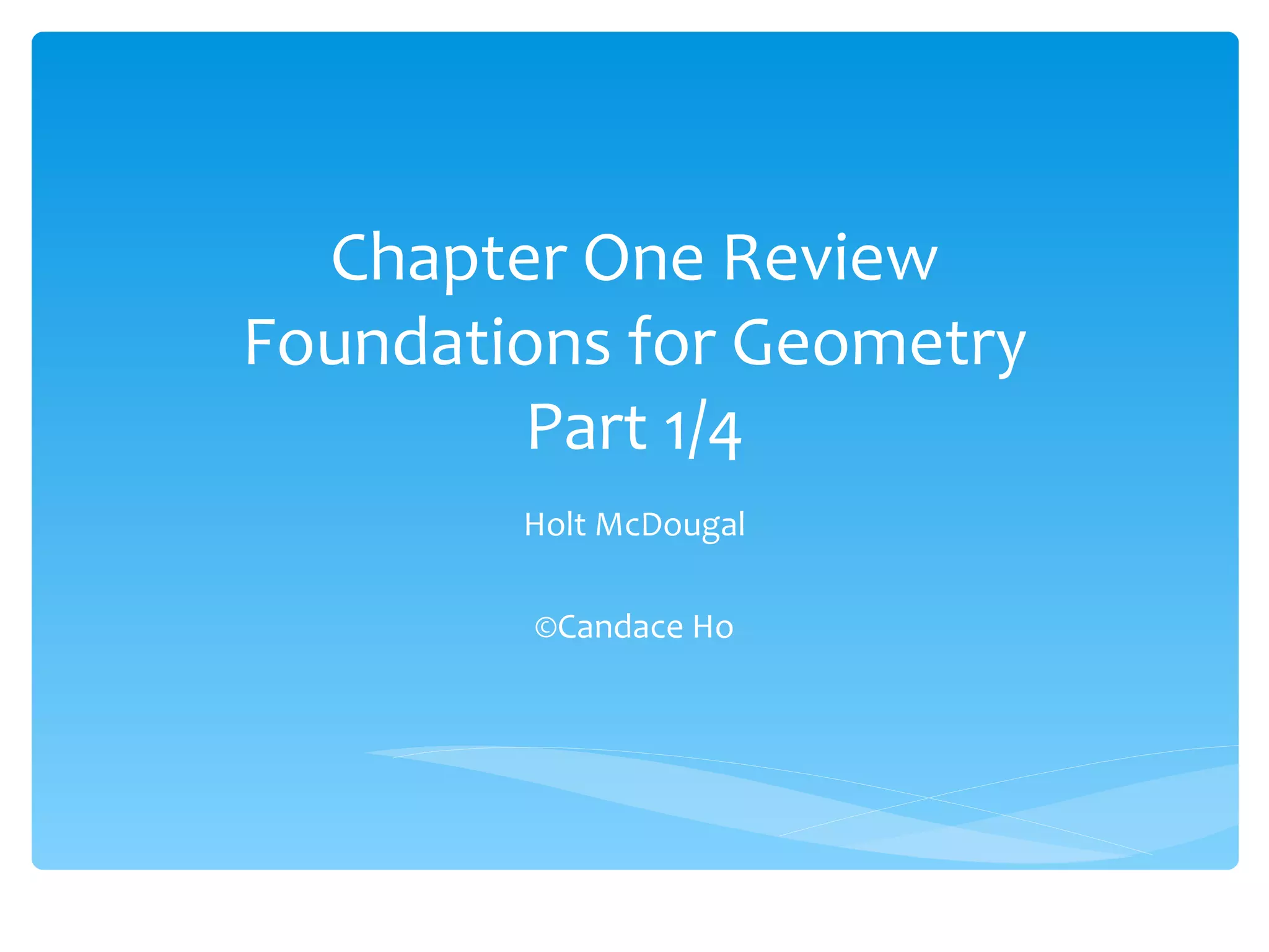 Chapter 1-1 Review | PPT