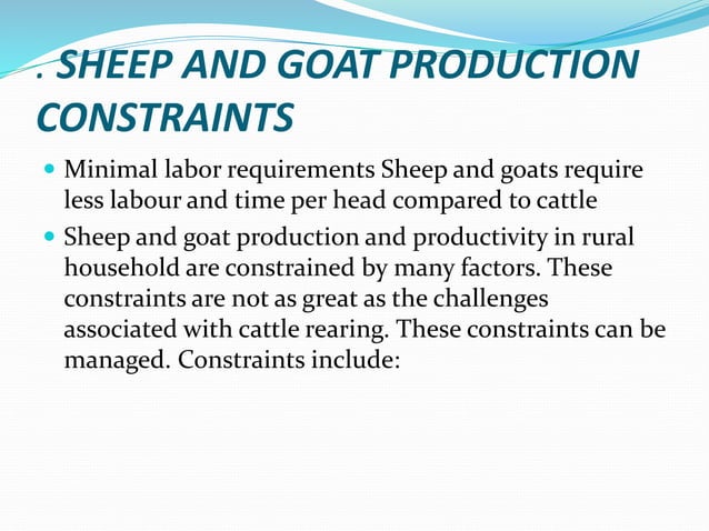 unit 1 : introduction of sheep and goat rearing | PPTX | Pet Supplies ...