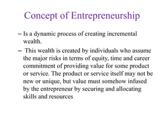 Chapter one theories and concept of entrepreneurship | PPT