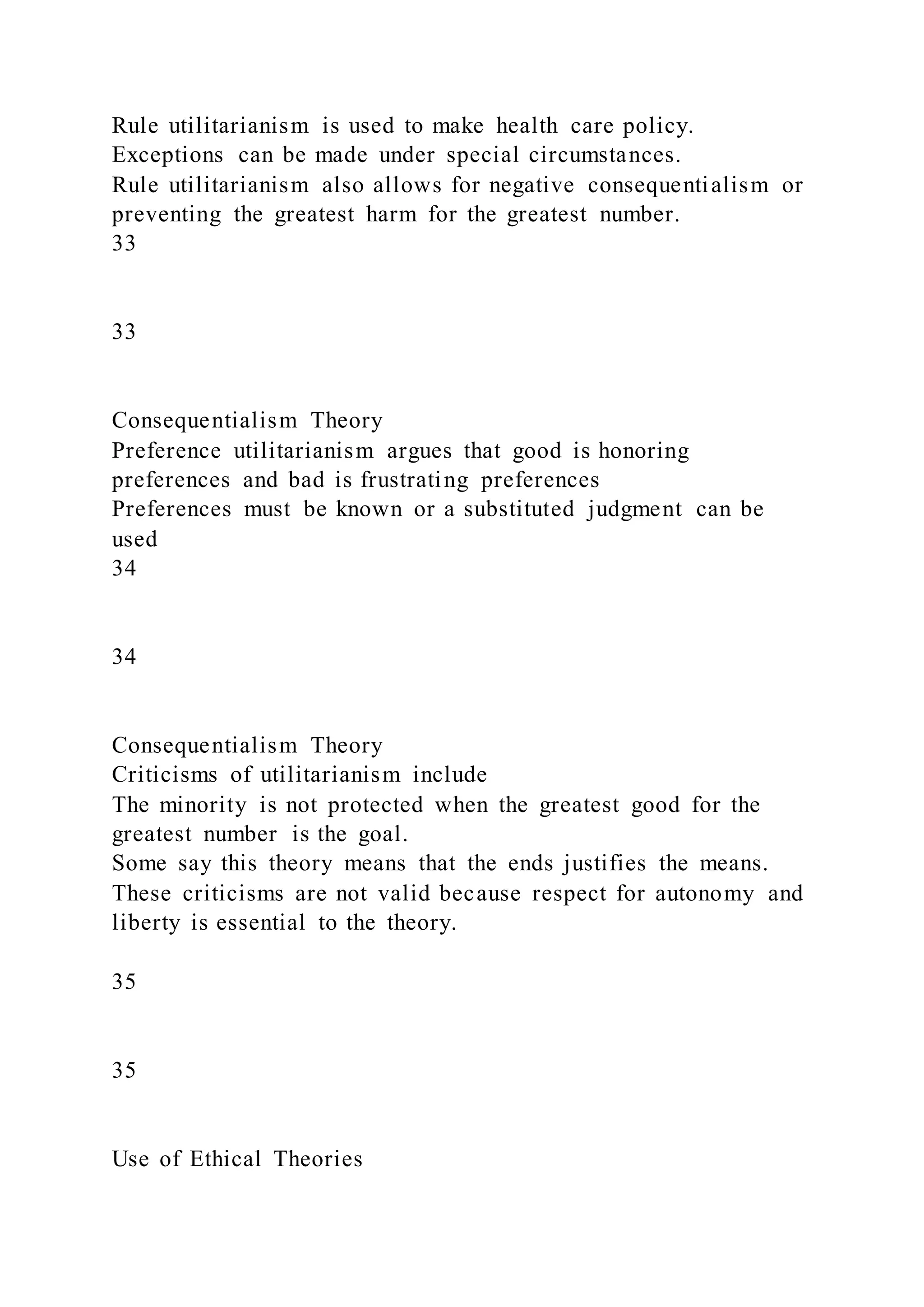 Chapter One Theory of Health Care Ethics 12 | DOCX