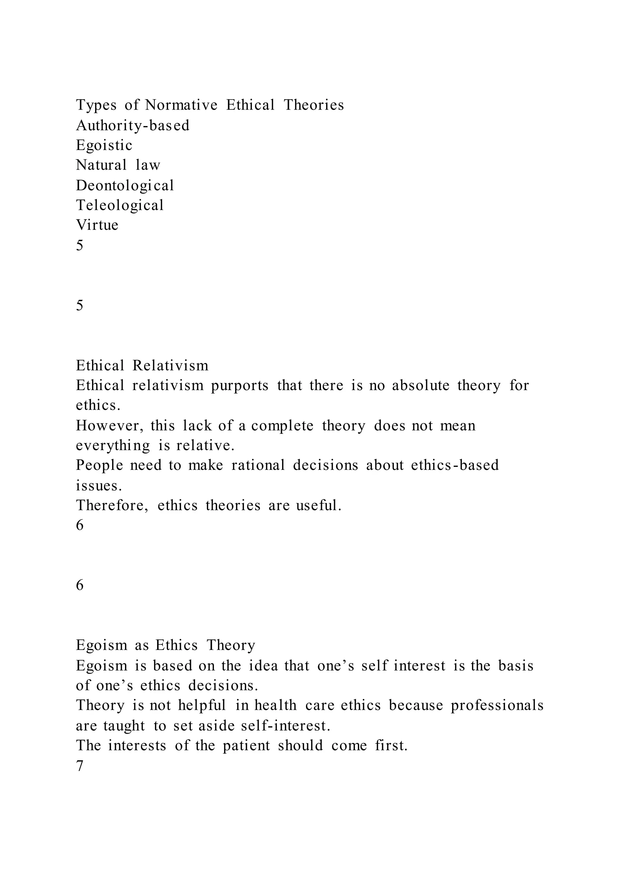 Chapter One Theory of Health Care Ethics 12 | PDF