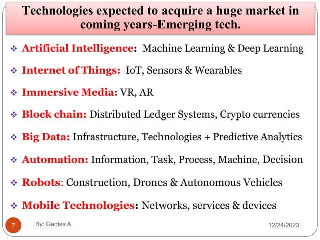 Chapter One & Two.pptx introduction to emerging Technology | PPTX