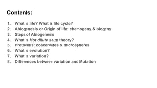 Origin and Evolution of Life by Ratnodip Saha | PDF