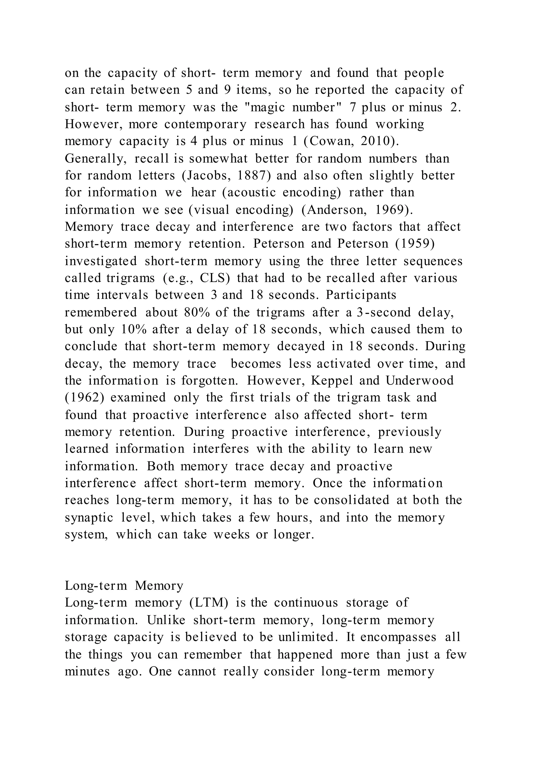 Chapter Outline8.1 How Memory Functions8.2 Parts of the Brain | DOCX