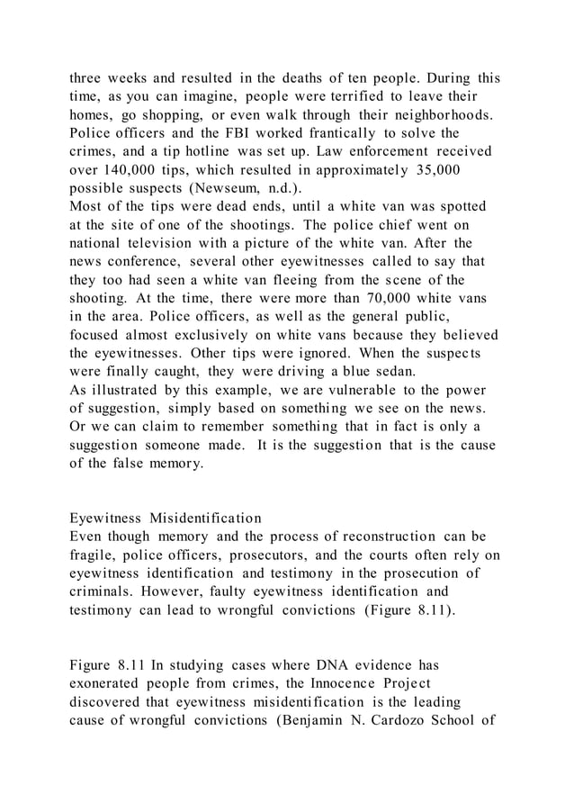 Chapter Outline8.1 How Memory Functions8.2 Parts of the Brain | PDF