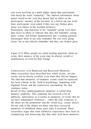 Chapter Outline8.1 How Memory Functions8.2 Parts of the Brain | DOCX
