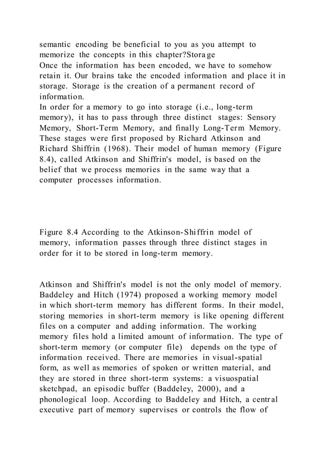 Chapter Outline8.1 How Memory Functions8.2 Parts of the Brain | PDF