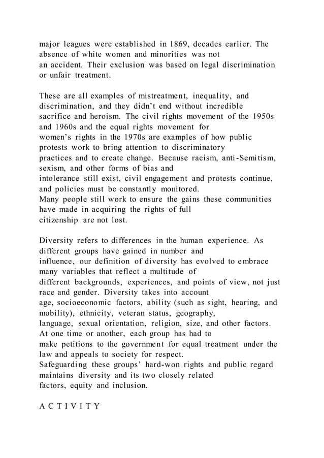 Chapter Outline9.1 What Is Diversity, and Why Is Everybody | DOCX