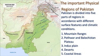 Chapter physical regions of pakistan | PPTX