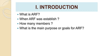 Chapter presentation: ASEAN Regional Forum (ARF) | PPT