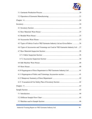 Industrial Training Report on Woven Garments | PDF
