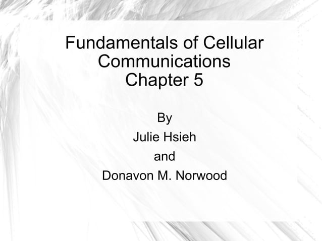 Fundamentals of Cellular Communications | PDF