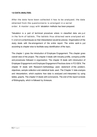 Chapters(1)A STUDY ON EMPLOYEE ENGAGEMENT IN FCI OEN CONNECTORS ...