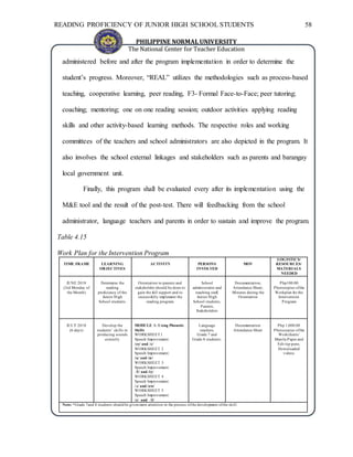 READING PROFICIENCY OF THE JUNIOR HIGH SCHOOL STUDENTS: TOWARDS AN ...