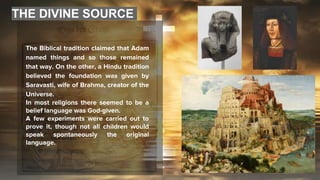 The origins of language & Animals and human communication | PPTX