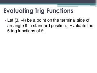 Chapters 13 – 14 trig | PPT