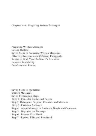 Chapters 4-6 Preparing Written MessagesPrepari.docx