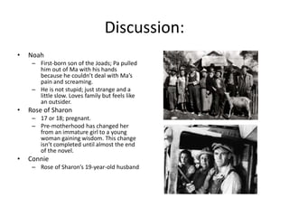 Grapes of Wrath up to ch.9 ppt | PPTX