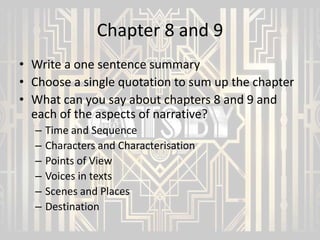The Great Gatsby - Chapters 8 and 9 | PPTX