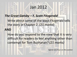 The Great Gatsby - Chapters 8 and 9 | PPTX