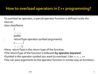 Operator Overloading & Type Conversions | PPT