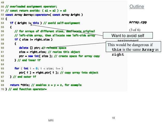 Assignment Operator Overloading In C Slideshare