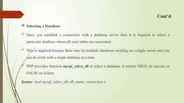 chapter_Seven Database manipulation using php.pptx chapter_Seven Database manipulation using php.pptx