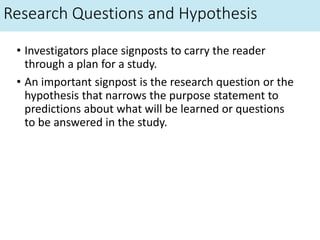 Chapter Seven Research Questions and Hypotheses | PPTX