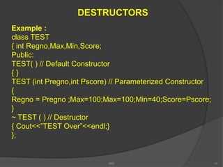Constructors & Destructors | PPTX