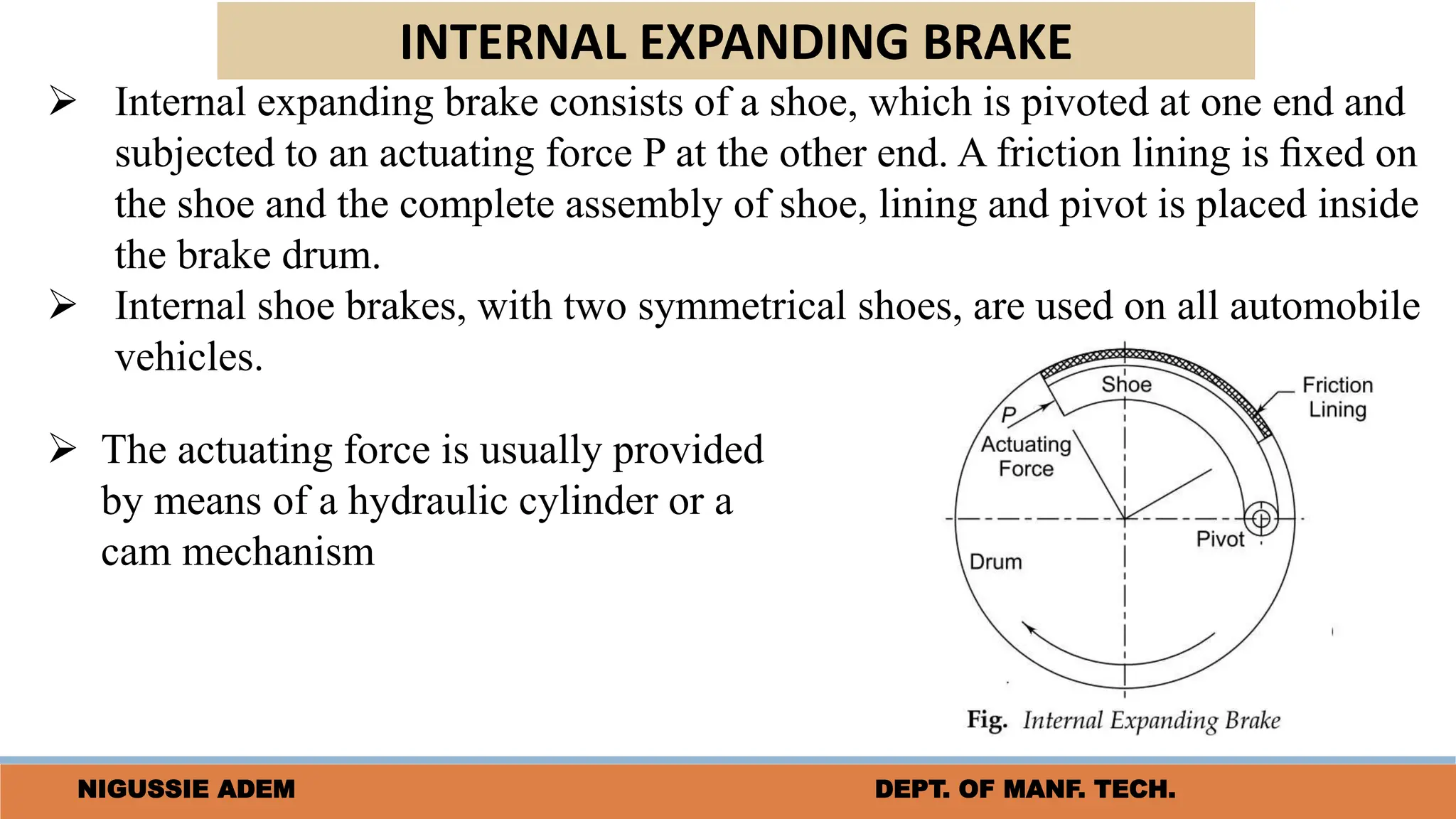 Block Brake with Short Shoe and Block Brake with long Shoe | PPTX