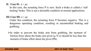 Block Brake with Short Shoe and Block Brake with long Shoe | PPTX