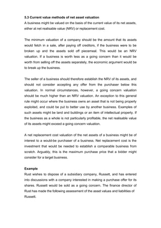 Chapter six company valuation (sfm) | DOC