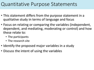 Chapter Six The Purpose Statement | PPT