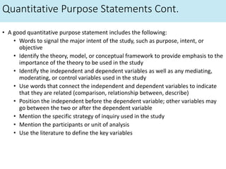 Chapter Six The Purpose Statement | PPT