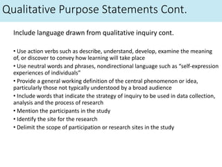 Chapter Six The Purpose Statement | PPT