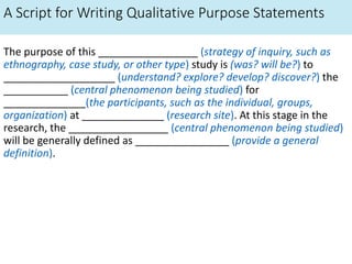 Chapter Six The Purpose Statement | PPT