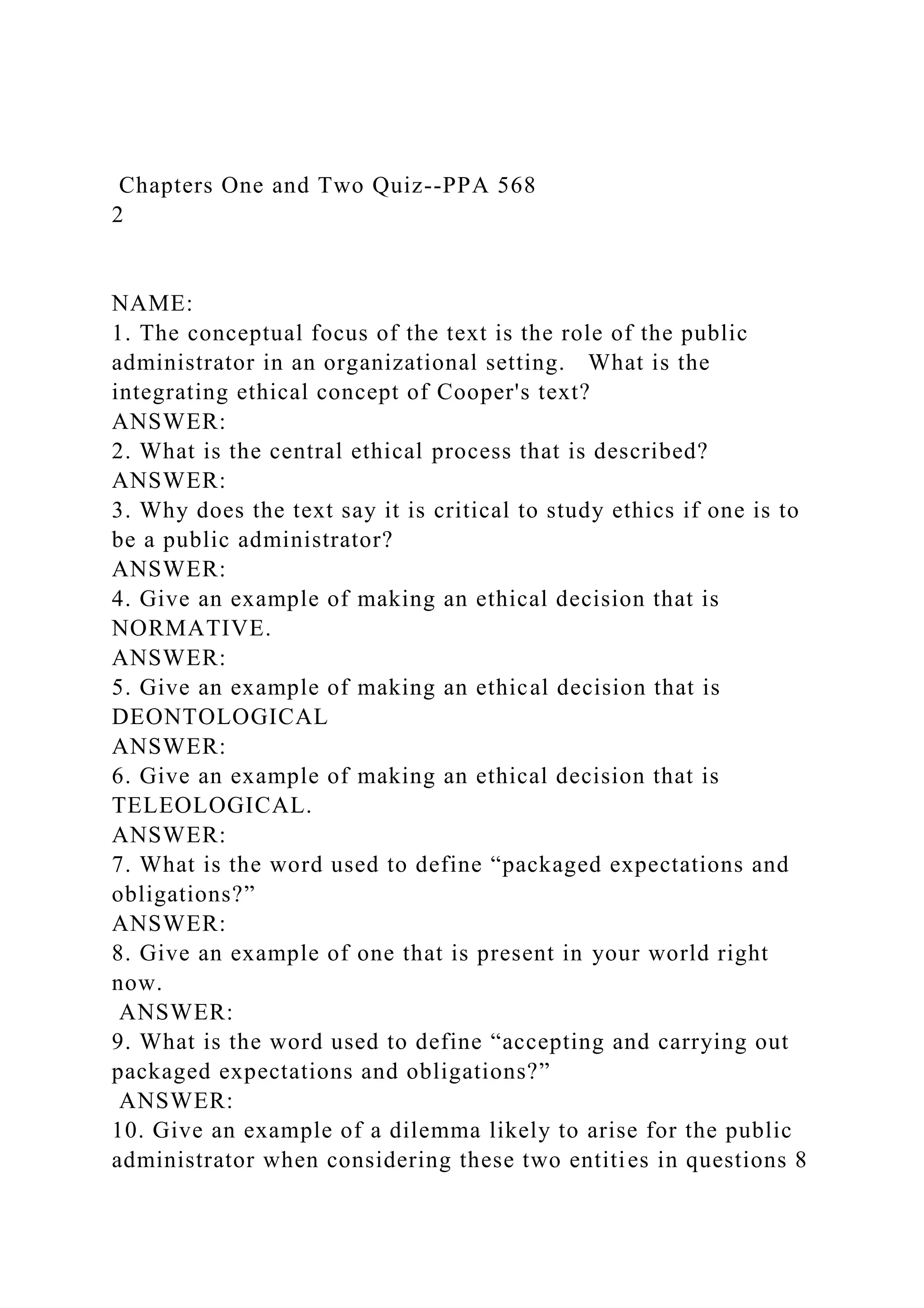 Chapters One and Two Quiz--PPA 5682NAME1. The conceptu.docx