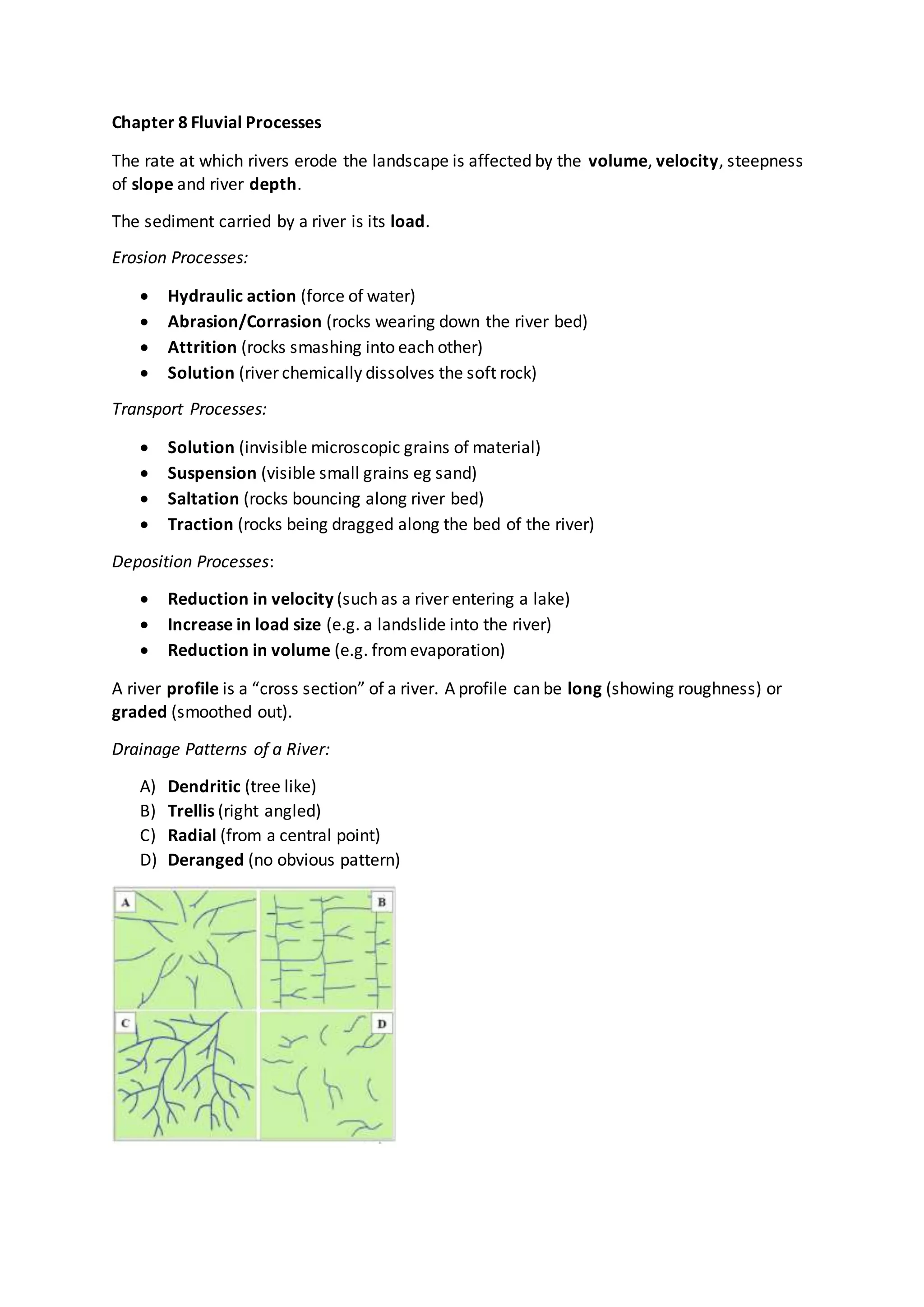 Physical Geography Leaving Cert Short Notes | DOCX