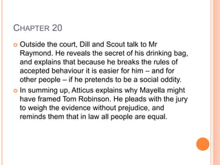 Chapter summaries for To Kill a Mockingbird. | PPTX | Sci-fi and ...