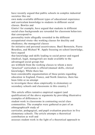 (chapter taken from Learning Power)From Social Class and t.docx