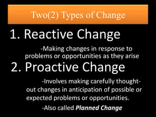 Organizational Change and Innovation | PPTX