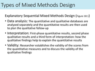 Chapter Ten Mixed Methods Procedures | PPTX