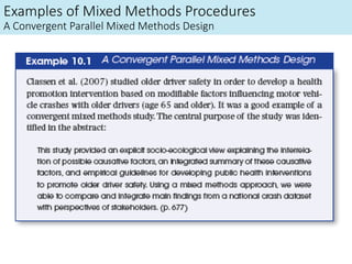 Chapter Ten Mixed Methods Procedures | PPTX