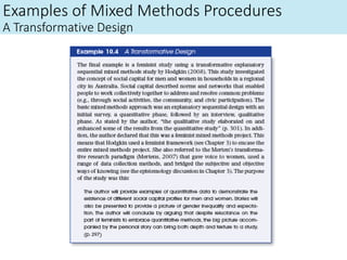 Chapter Ten Mixed Methods Procedures | PPTX