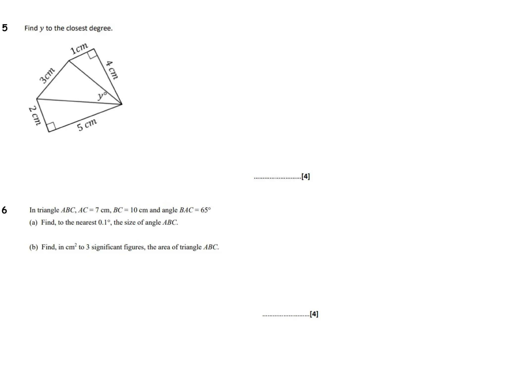 chapter 7 Test (Trigonometry) IGCSE Level | PPT