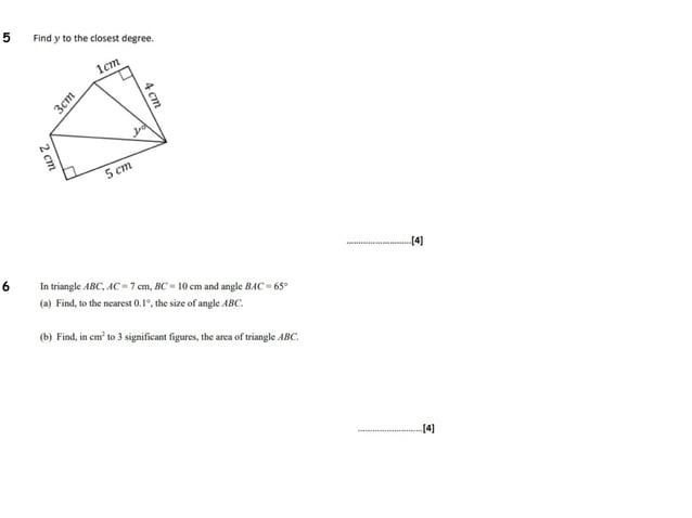 chapter 7 Test (Trigonometry) IGCSE Level | PPT