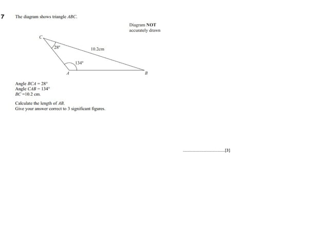 chapter 7 Test (Trigonometry) IGCSE Level | PDF