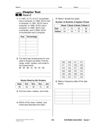 Chapter tests | PDF