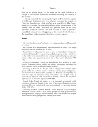 Ethiopia’s Ethnic Federalism: History and Ideology Chapter three ? | PDF